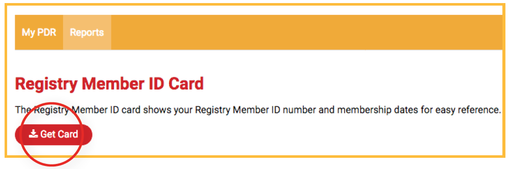 Print Your Registry Membership ID Card includes Video Gateways 